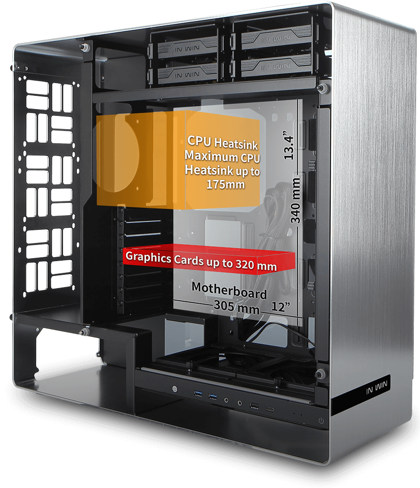 InWin 909 Silver and Black - DC3 Online Computer Store